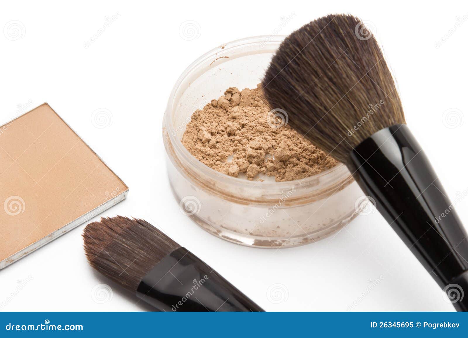 Loose Powder and Compact Powder Stock Image - Image of skincare ...