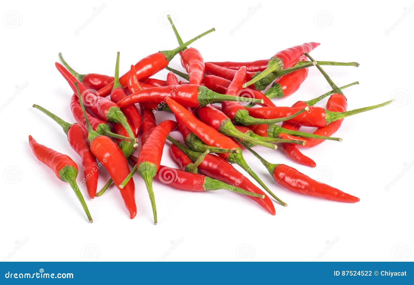 Loose Red Chili Peppers stock photo. Image of shot, isolated - 87524522