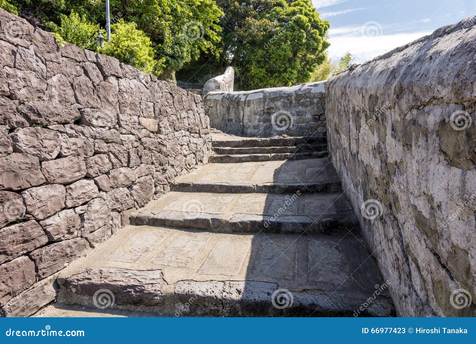 Loose stone steps stock image. Image of green, step, hirado - 66977423