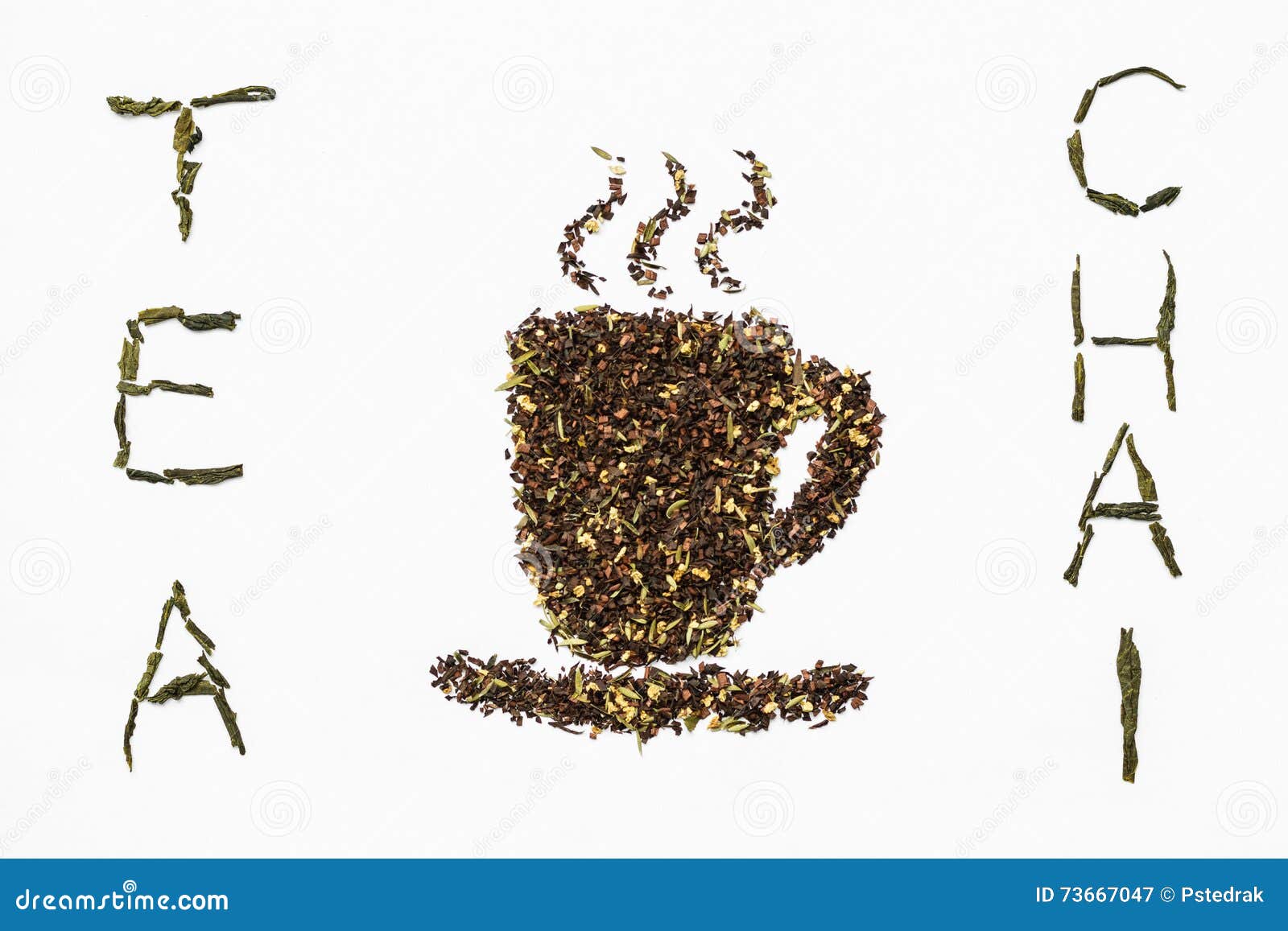 Loose Tea Letters and Teacup Stock Image - Image of elderflower, leaves ...