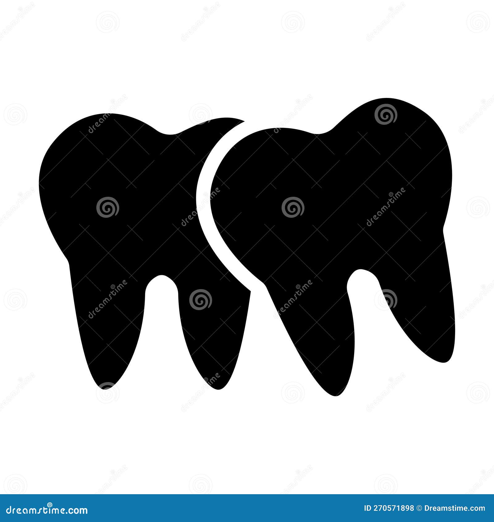 Loose Tooth Icon stock vector. Illustration of designed - 270571898