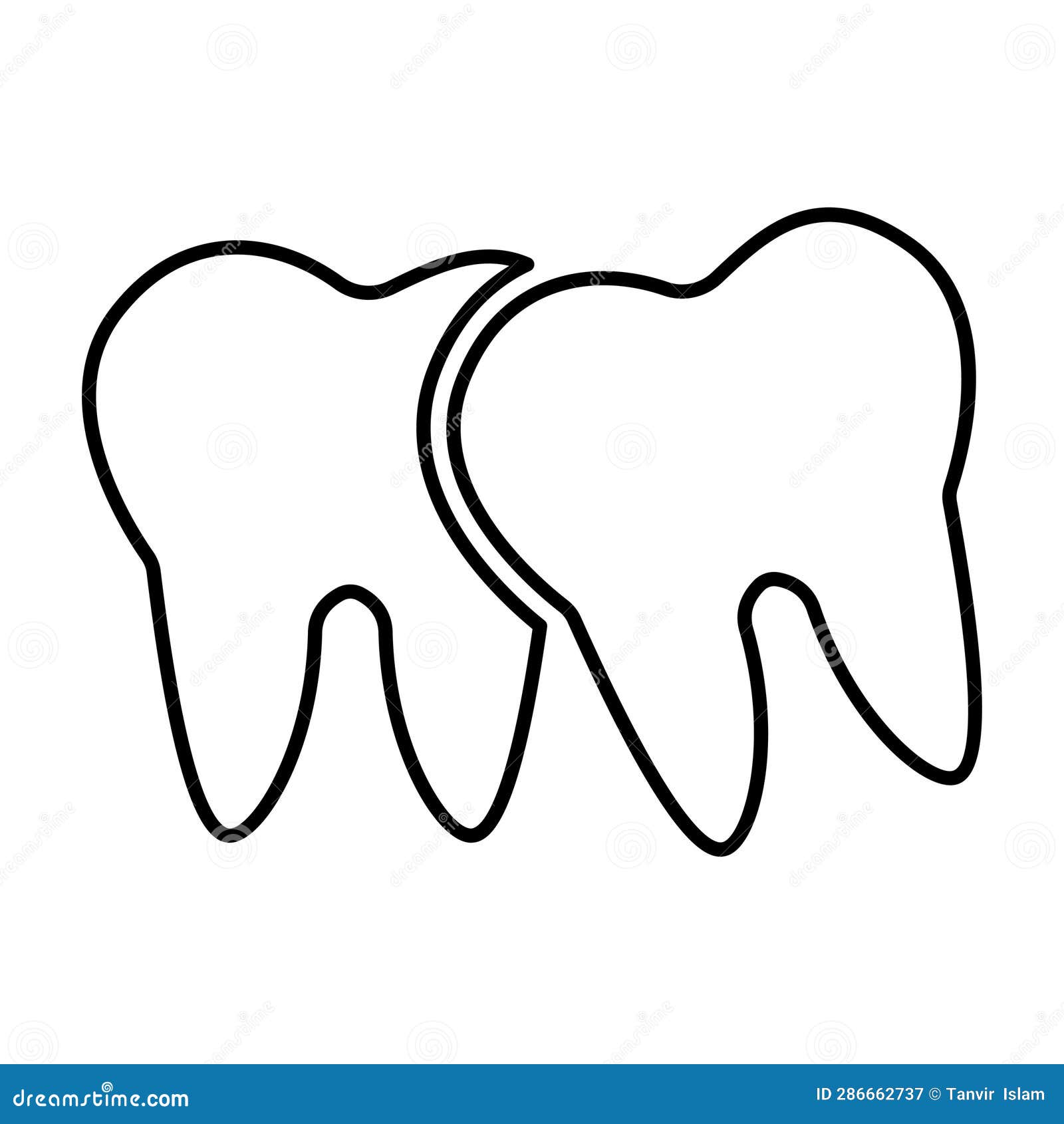 Loose Tooth Icon stock vector. Illustration of tooth - 286662737