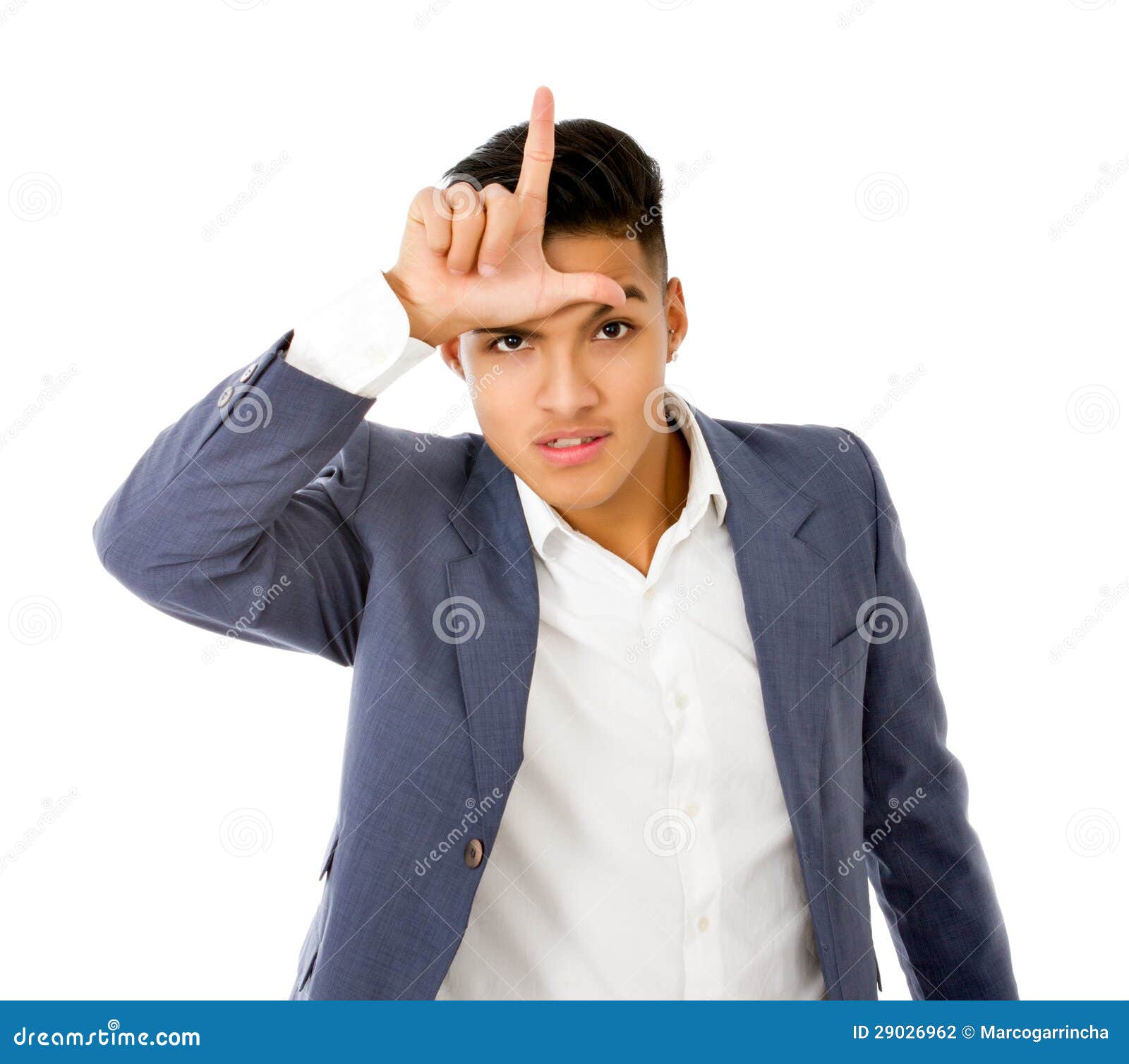 Looser gesture stock photo. Image of symbol, indoor, news - 29026962
