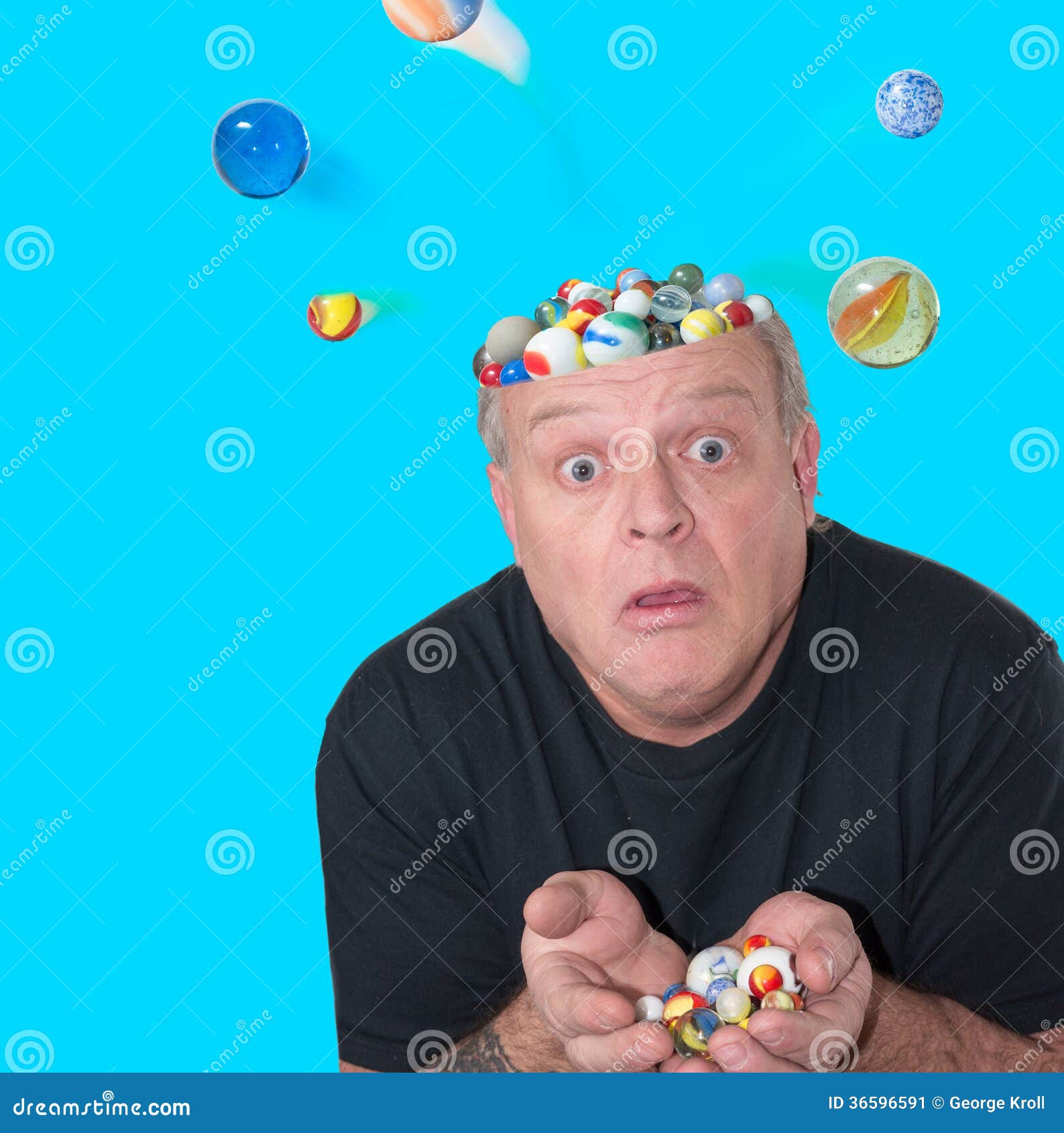 Loosing his Marbles stock image. Image of forgetting - 36596591