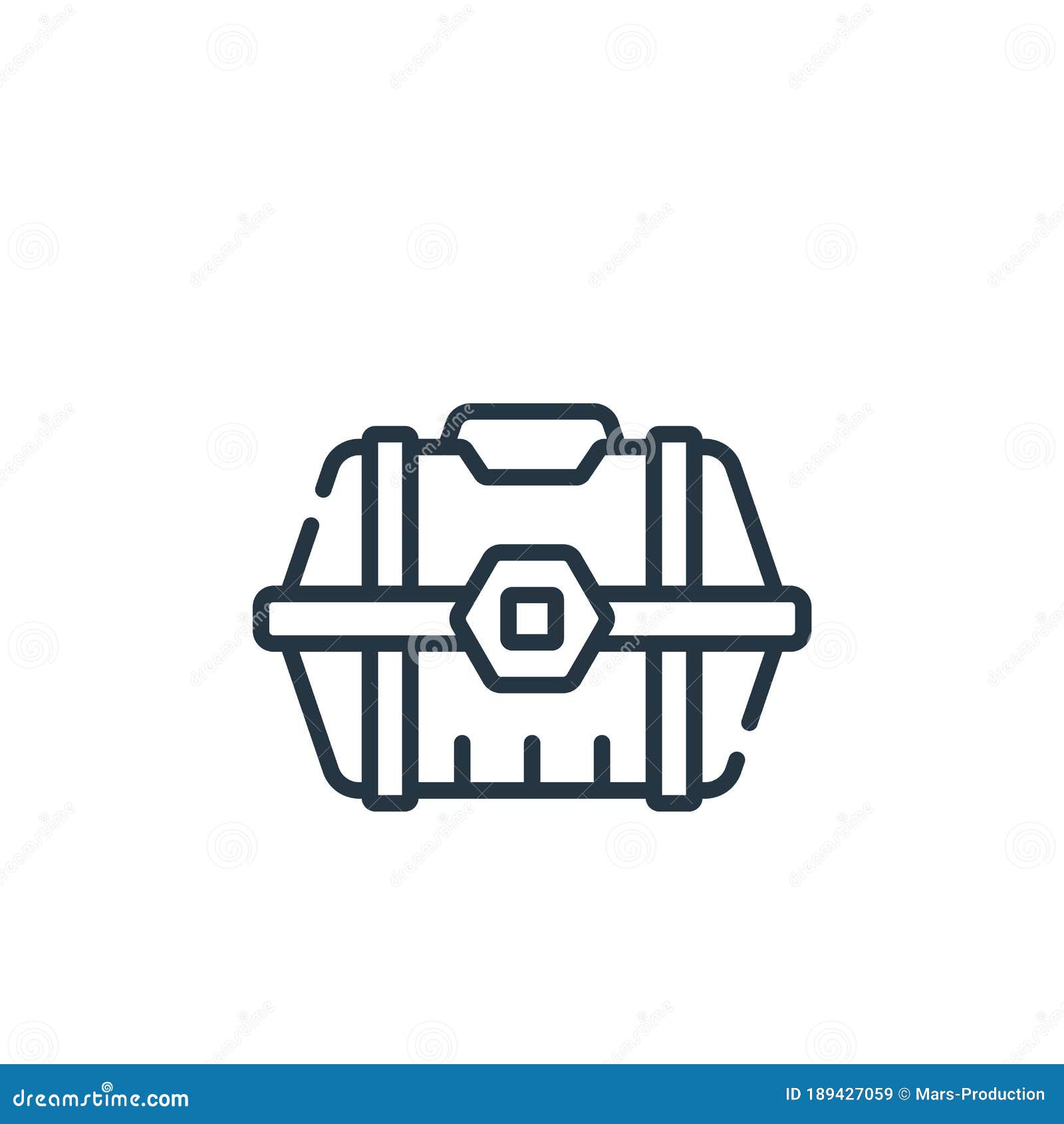 Loot Box Vector Icon Isolated on White Background. Outline, Thin Line ...