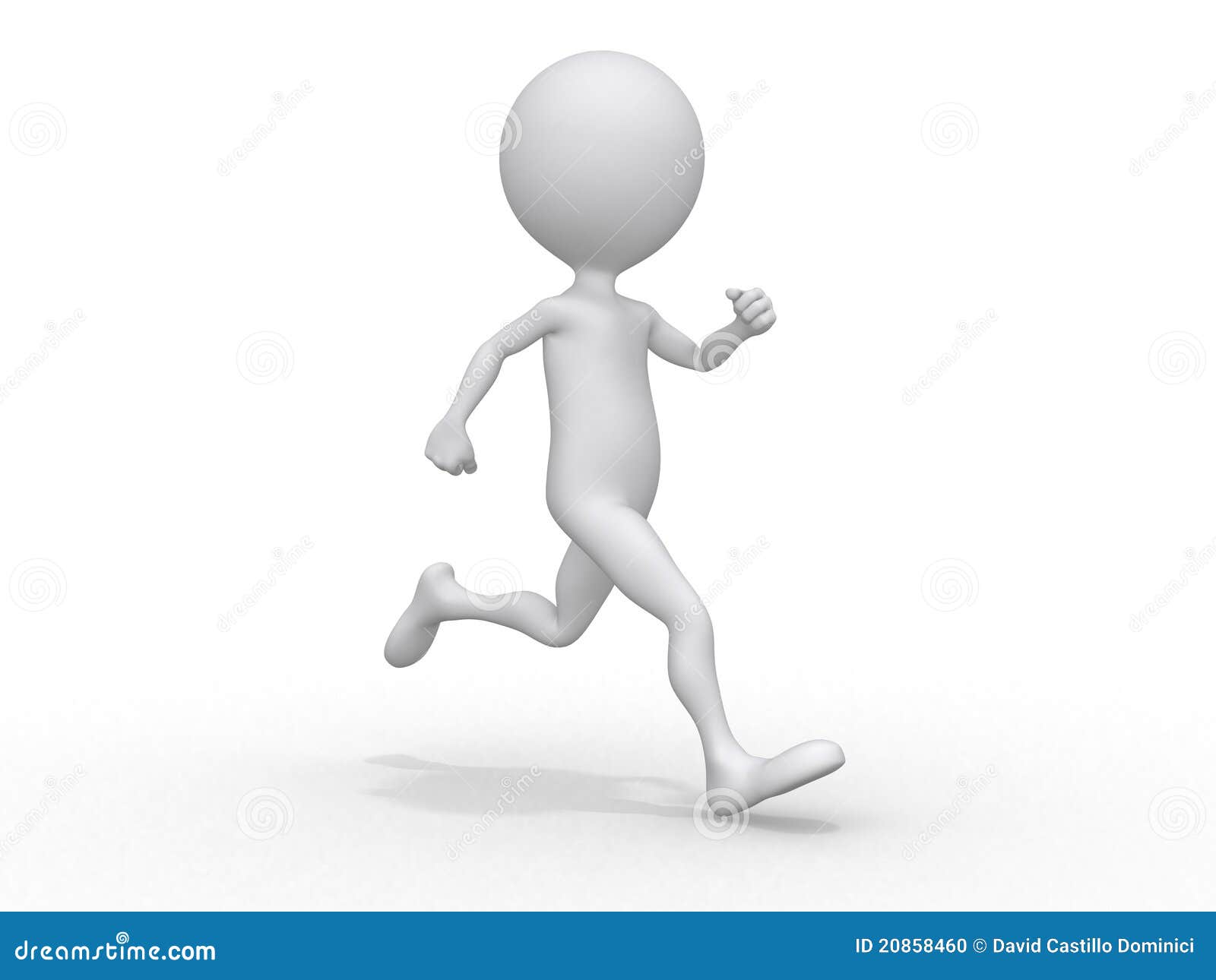 Lopend 3d karakter stock illustratie. Illustration of idee - 20858460