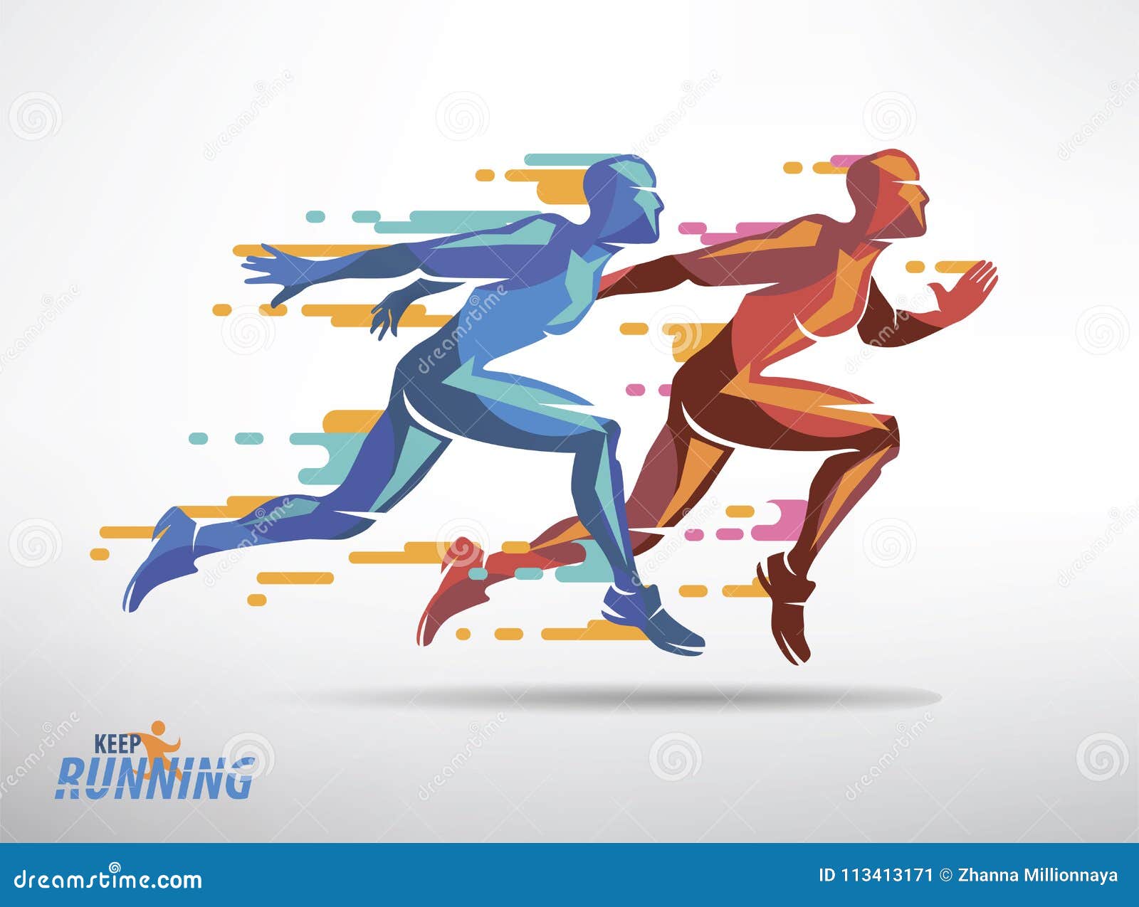 Lopend Atleten Vectorsymbool Vector Illustratie - Illustration of lijn ...
