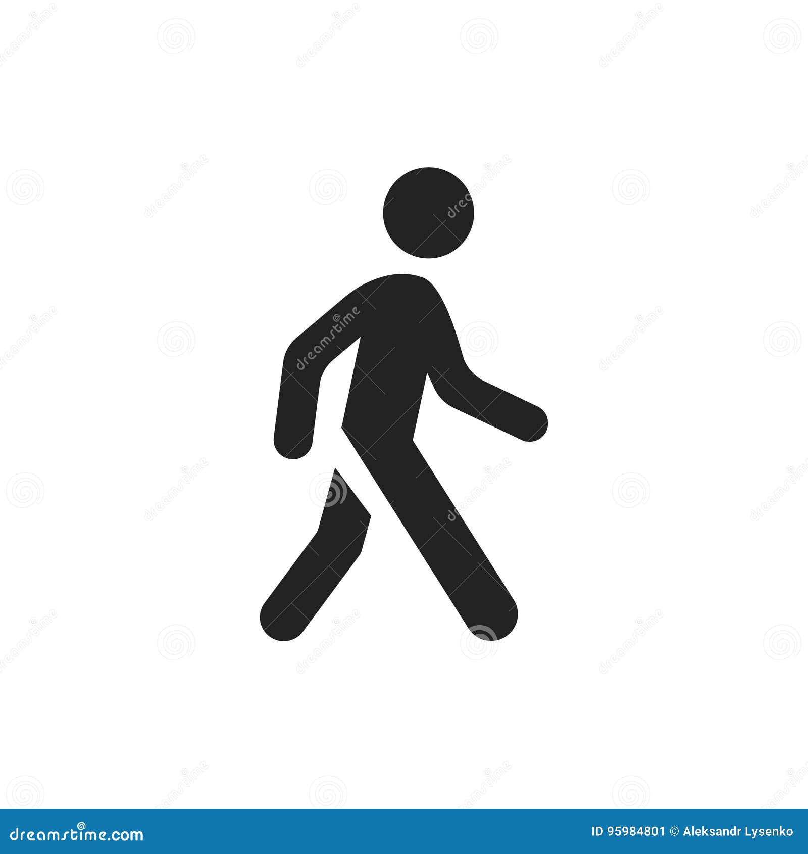 Lopend Mensen Vectorpictogram De Mensen Lopen Tekenillustratie Vector ...