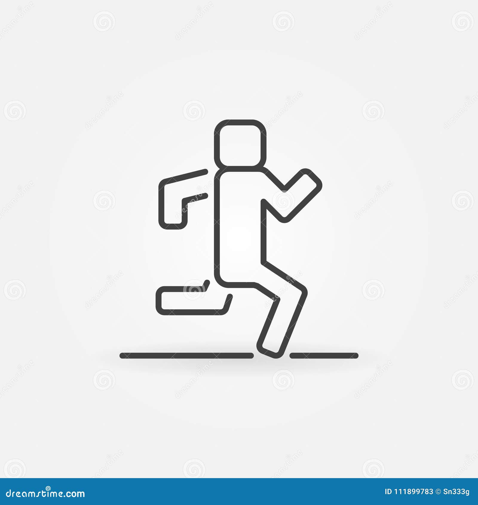 Lopend Overzichts Vectorpictogram Vector Illustratie - Illustration of ...