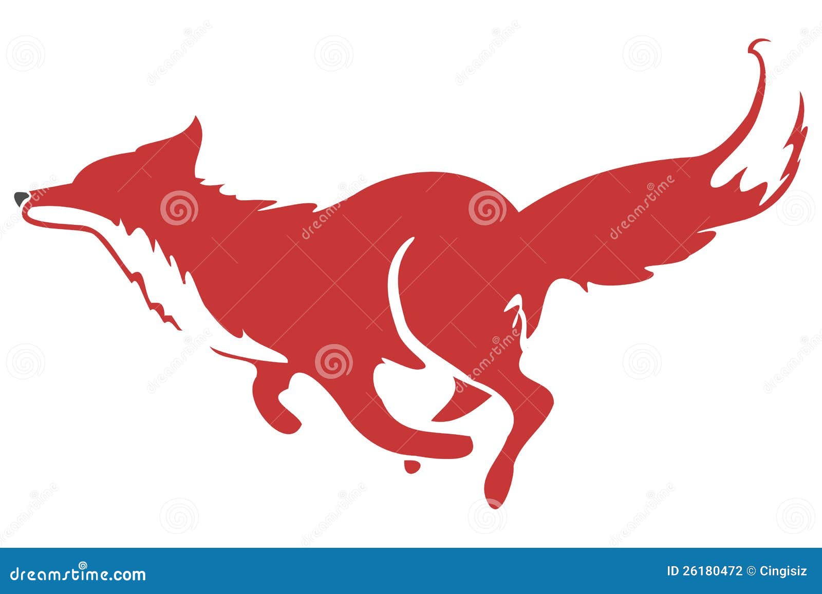 Lopend Pictogram 03 Van De Vos Stock Illustratie - Illustration of ...