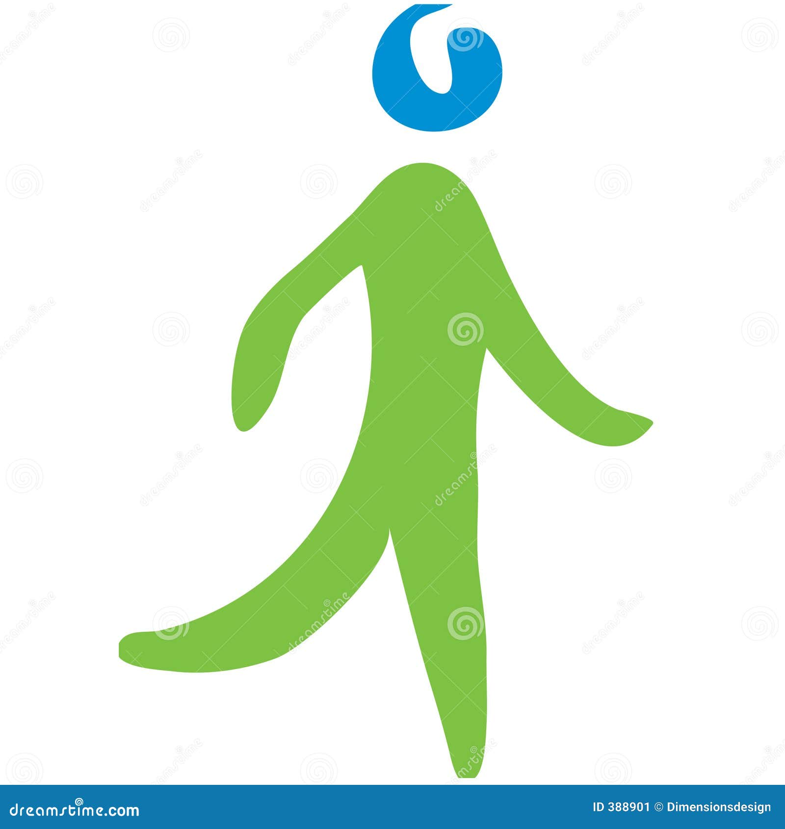 Lopend symbool vector illustratie. Illustration of gang - 388901