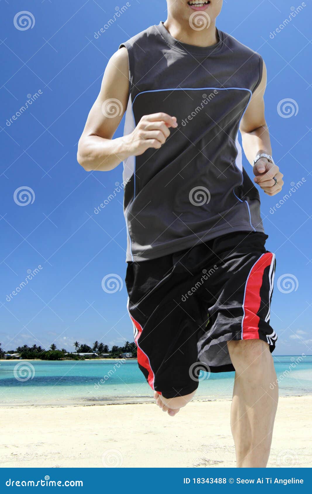 Lopende Mens stock foto. Image of mens, horizon, hemel - 18343488