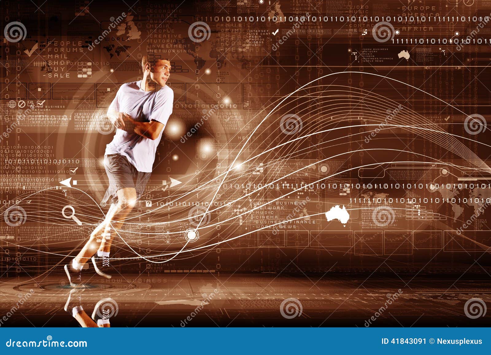 Lopende Mens stock afbeelding. Image of hart, gezondheid - 41843091