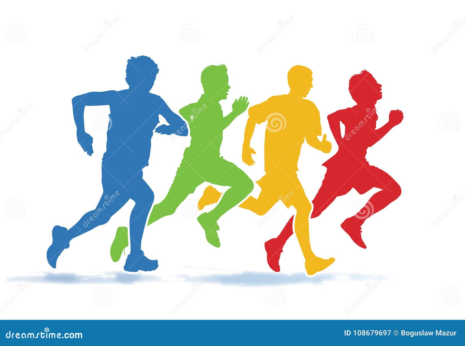 Lopende mensen vector illustratie. Illustration of menselijk - 108679697