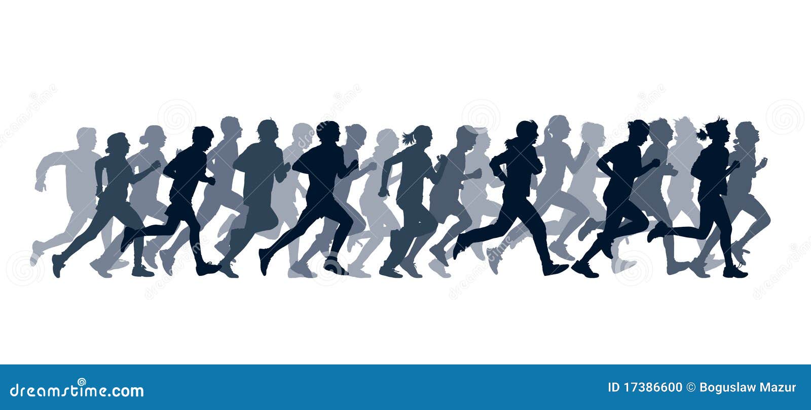 Lopende mensen vector illustratie. Illustration of menigte - 17386600