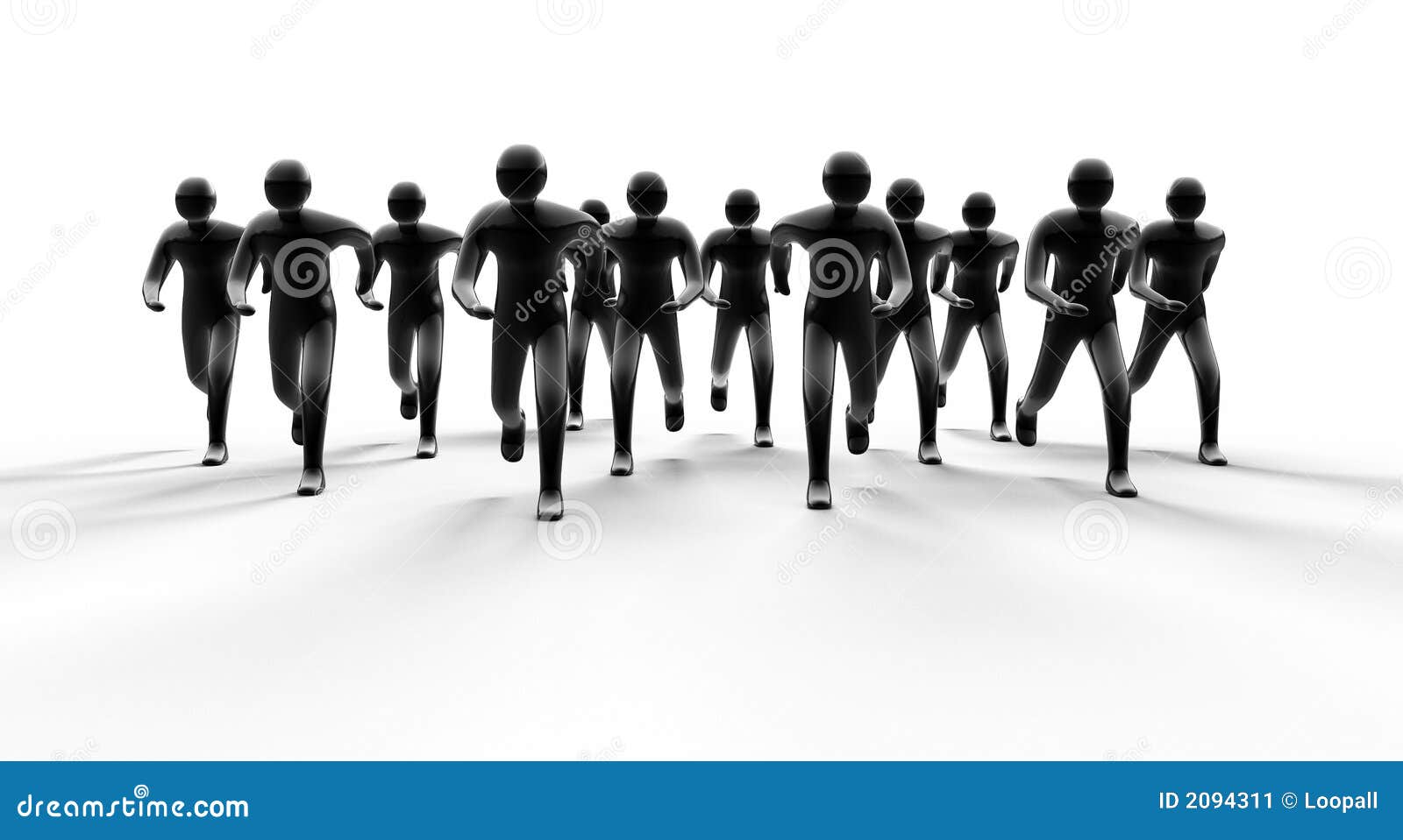 Lopende mensen stock illustratie. Illustration of menigte - 2094311