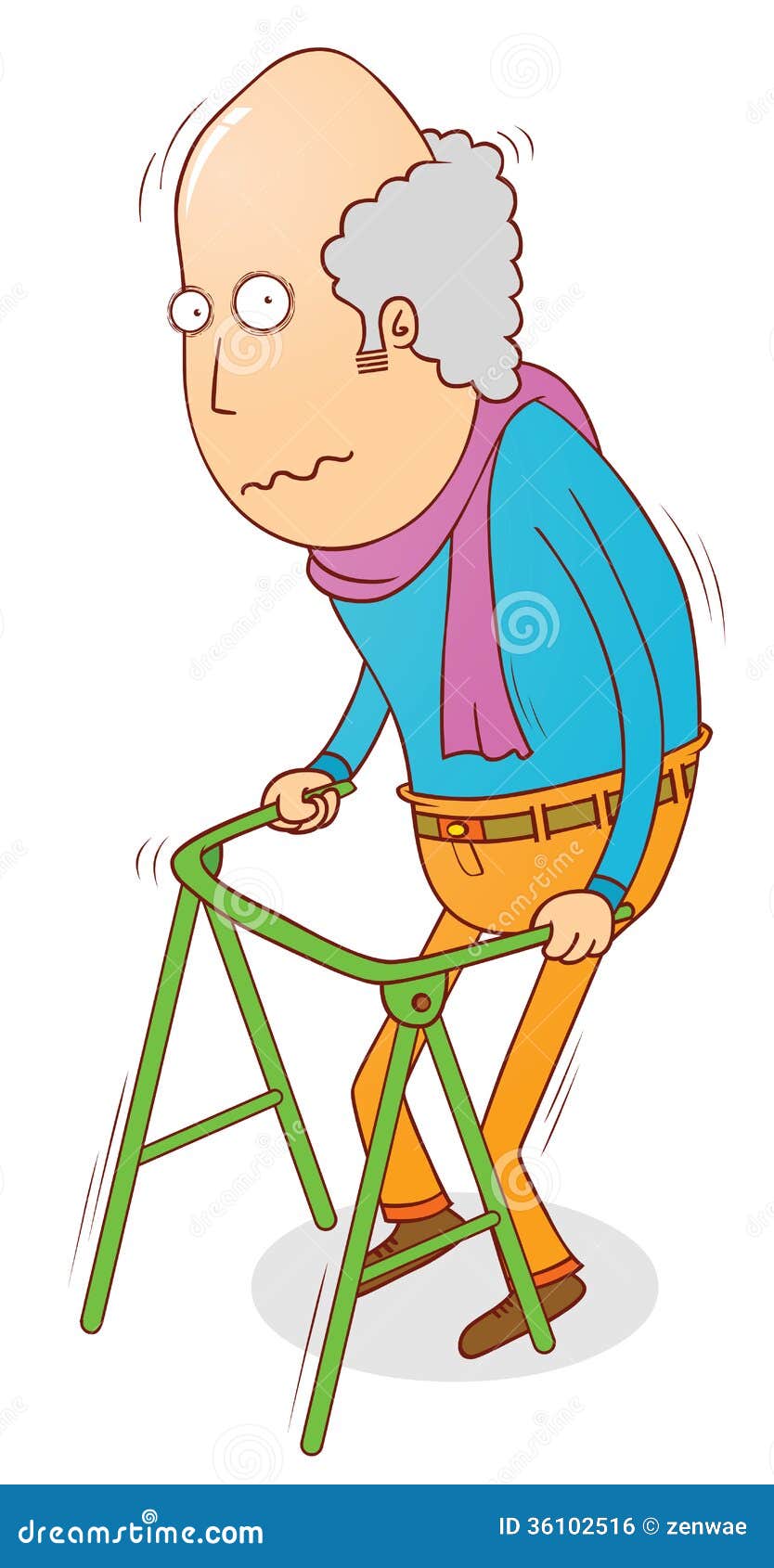 Lopende oude mens vector illustratie. Illustration of oudste - 36102516