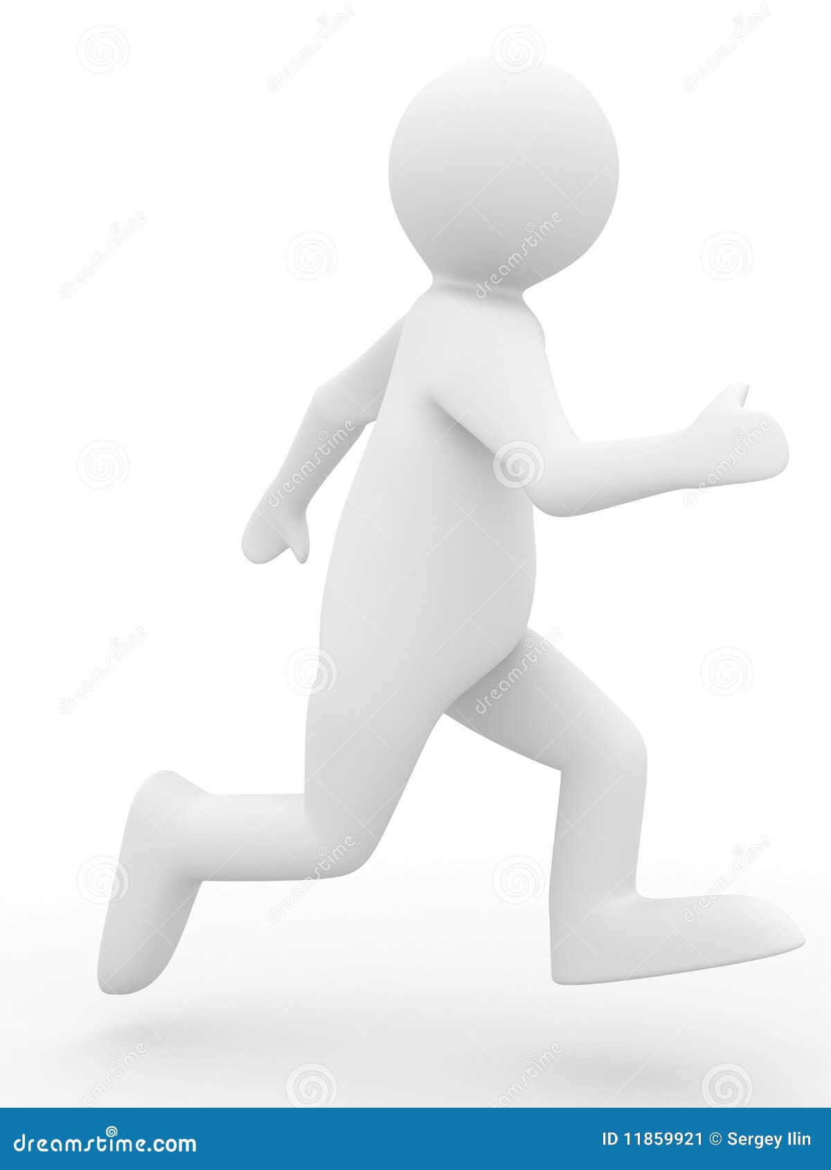 Lopende Persoon Op Witte Achtergrond Stock Illustratie - Illustration ...