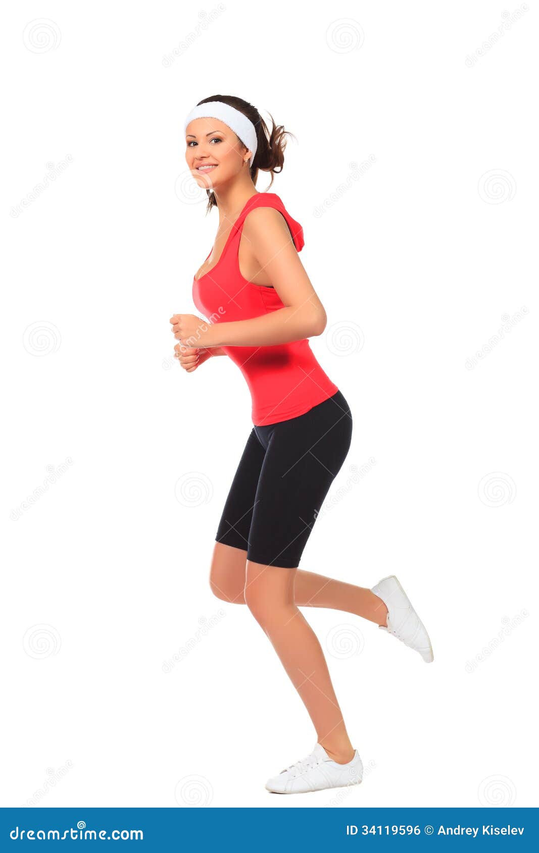 Lopende vrouw stock foto. Image of blij, persoon, actief - 34119596