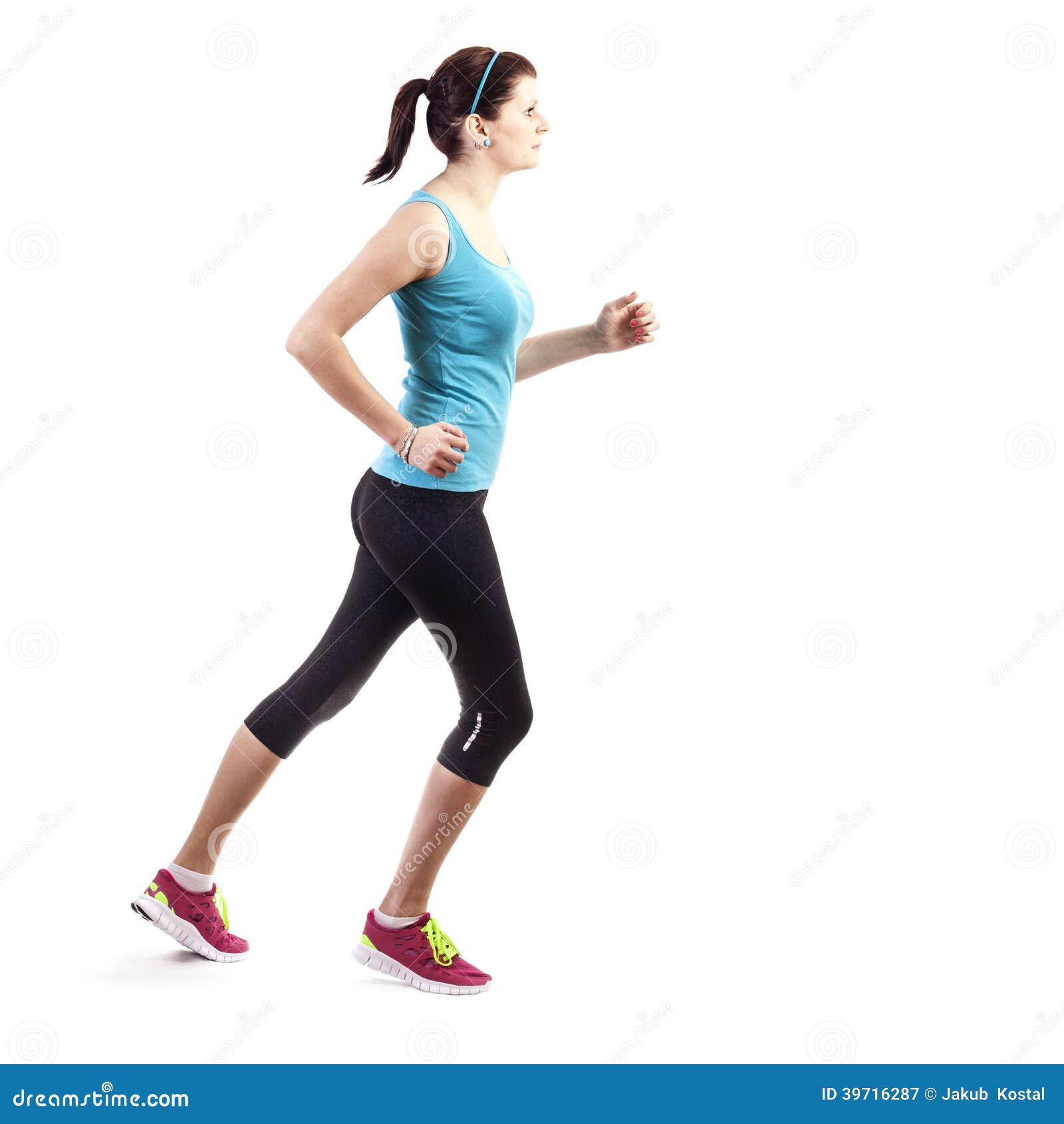 Lopende vrouw stock afbeelding. Image of persoon, meisje - 39716287