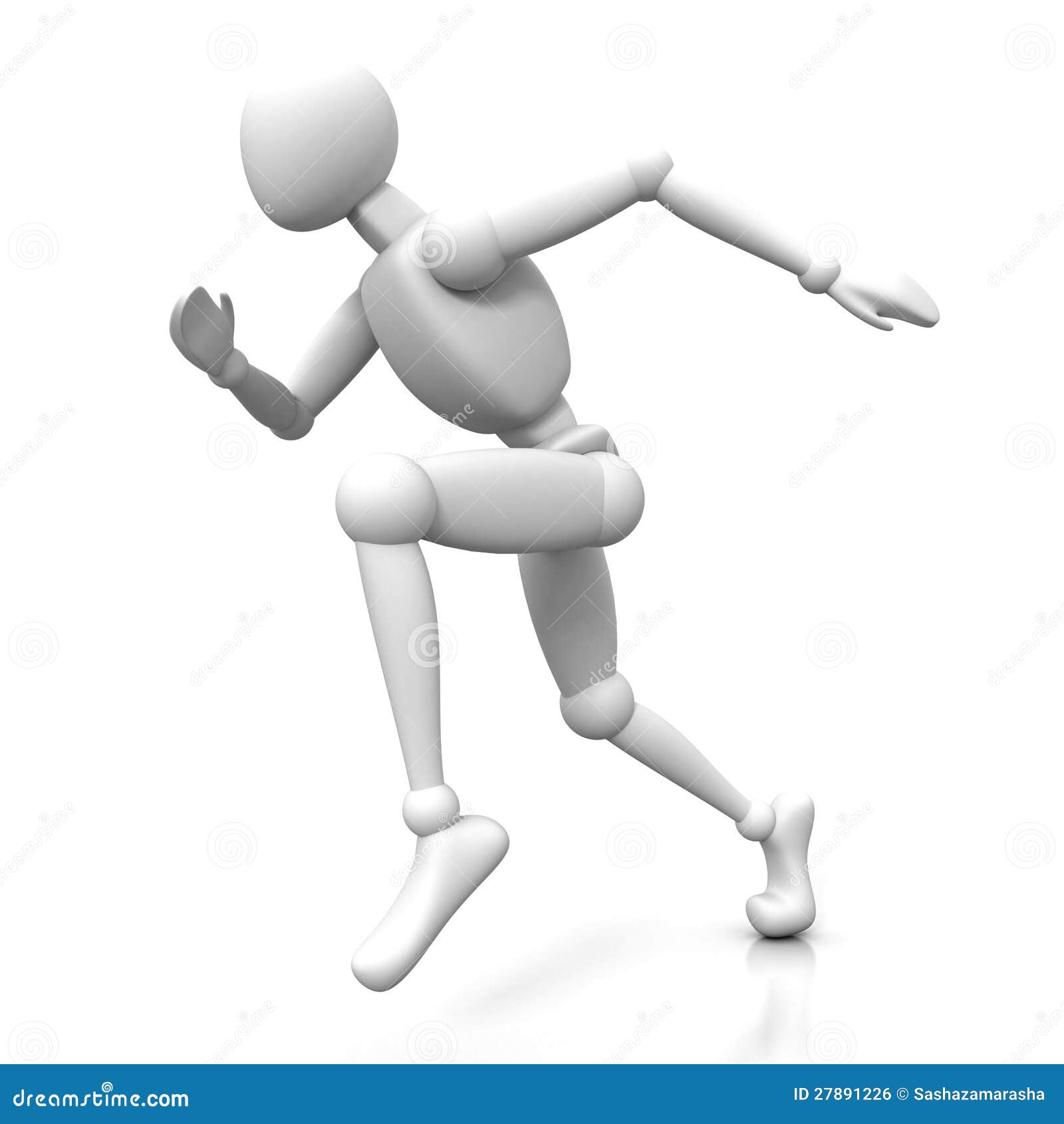 Lopende Witte Menselijke Persoon Stock Illustratie - Illustration of ...