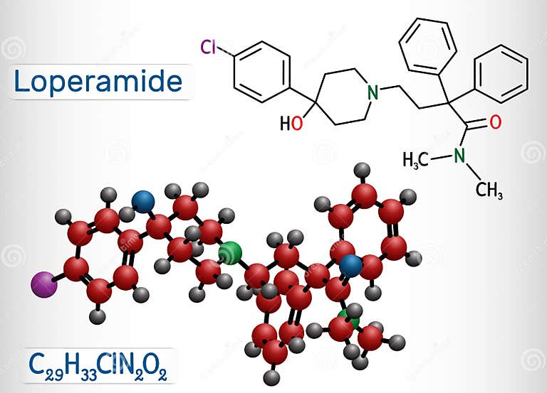 Loperamide, Long-acting Synthetic Antidiarrheal Molecule. Structural ...