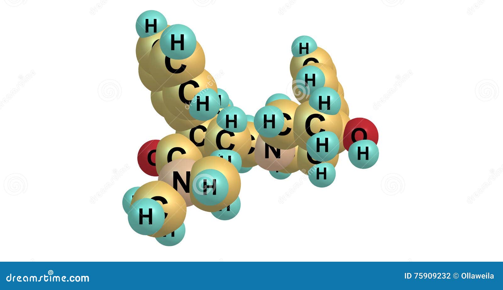 Loperamide Molecular Structure Isolated on White Stock Illustration ...