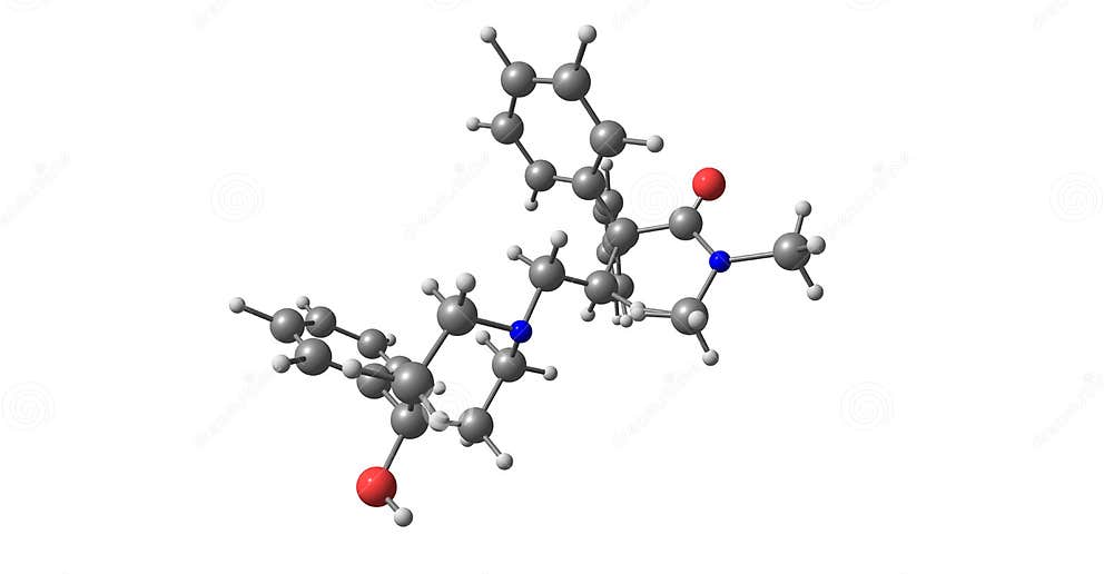 Loperamide Molecular Structure Isolated on White Stock Illustration ...