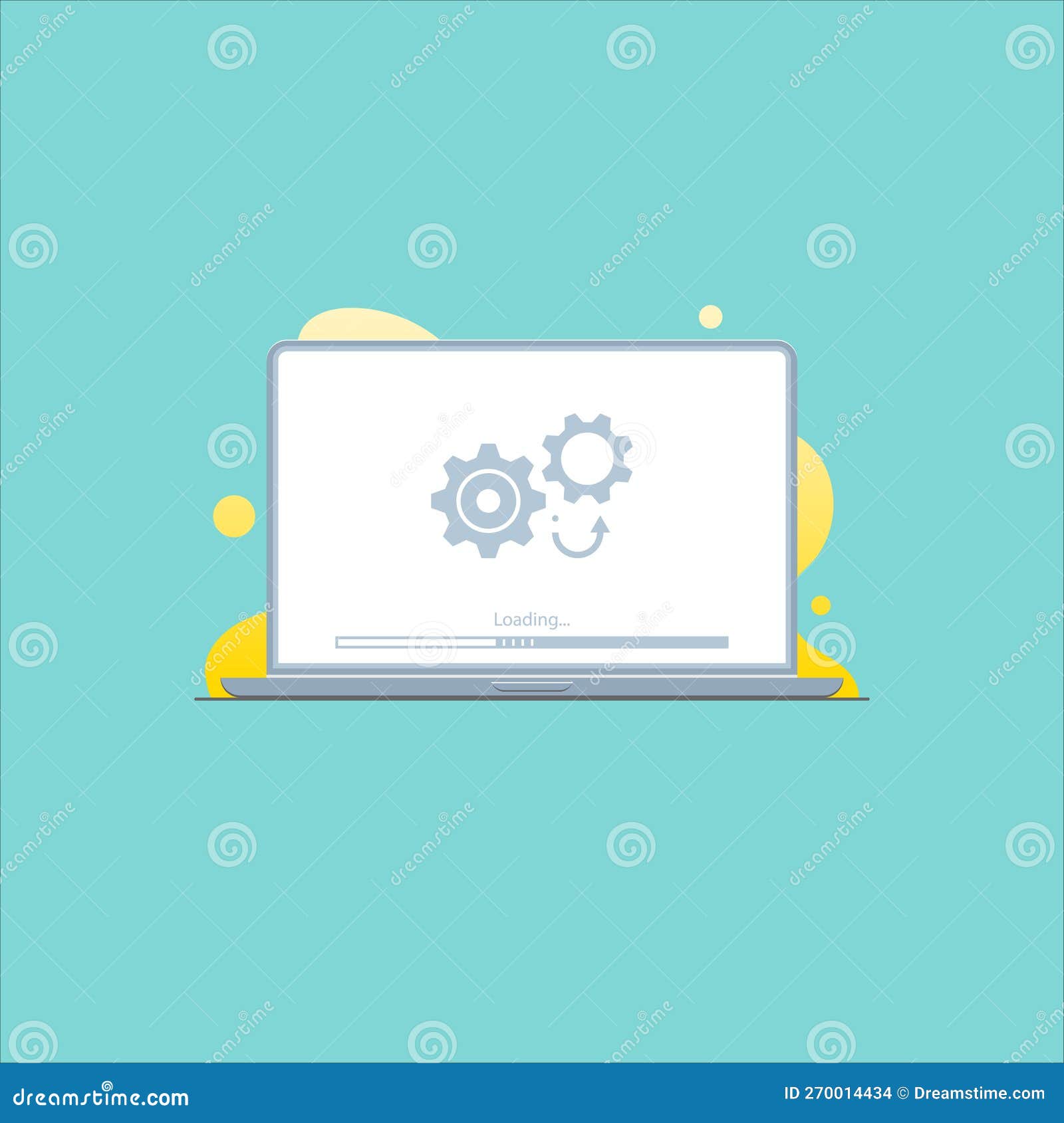 Vector Creative Laptop Update Design, Digital Illustration. Stock ...