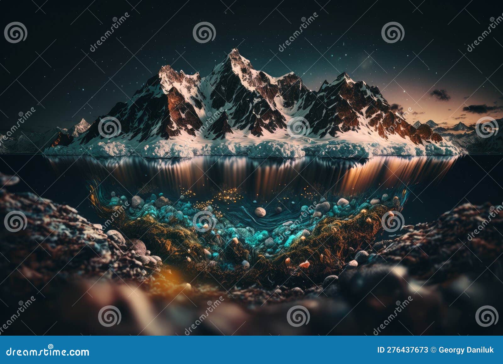 Lor GradedSnowy Mountain Range with Aurora Borealis - Epic Unreal ...