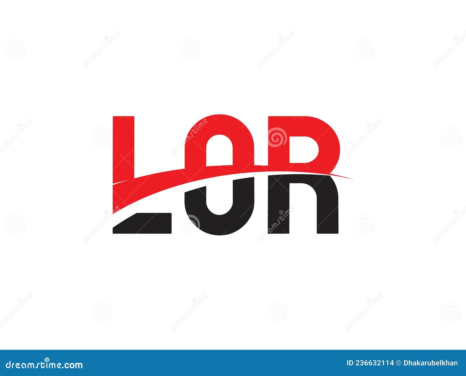 LOR Letter Initial Logo Design Stock Vector - Illustration of shape ...
