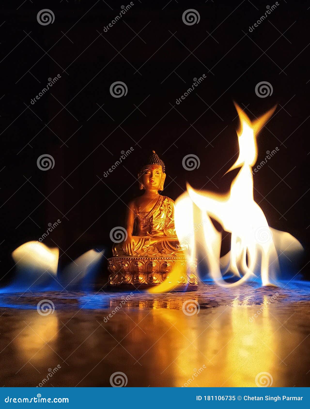 Lord Buddha and the Light of of Wisdom Stock Image - Image of ...