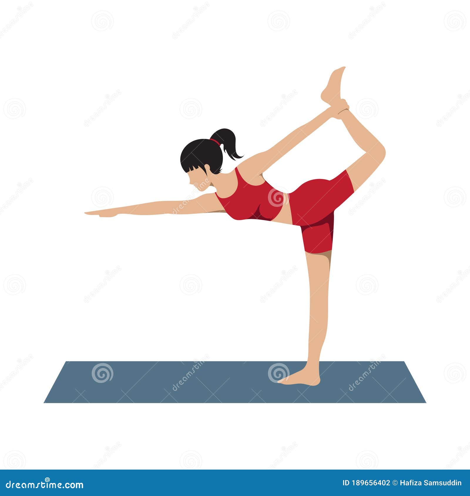 Lord of the Dance Asana. Vector Illustration Decorative Design Stock ...