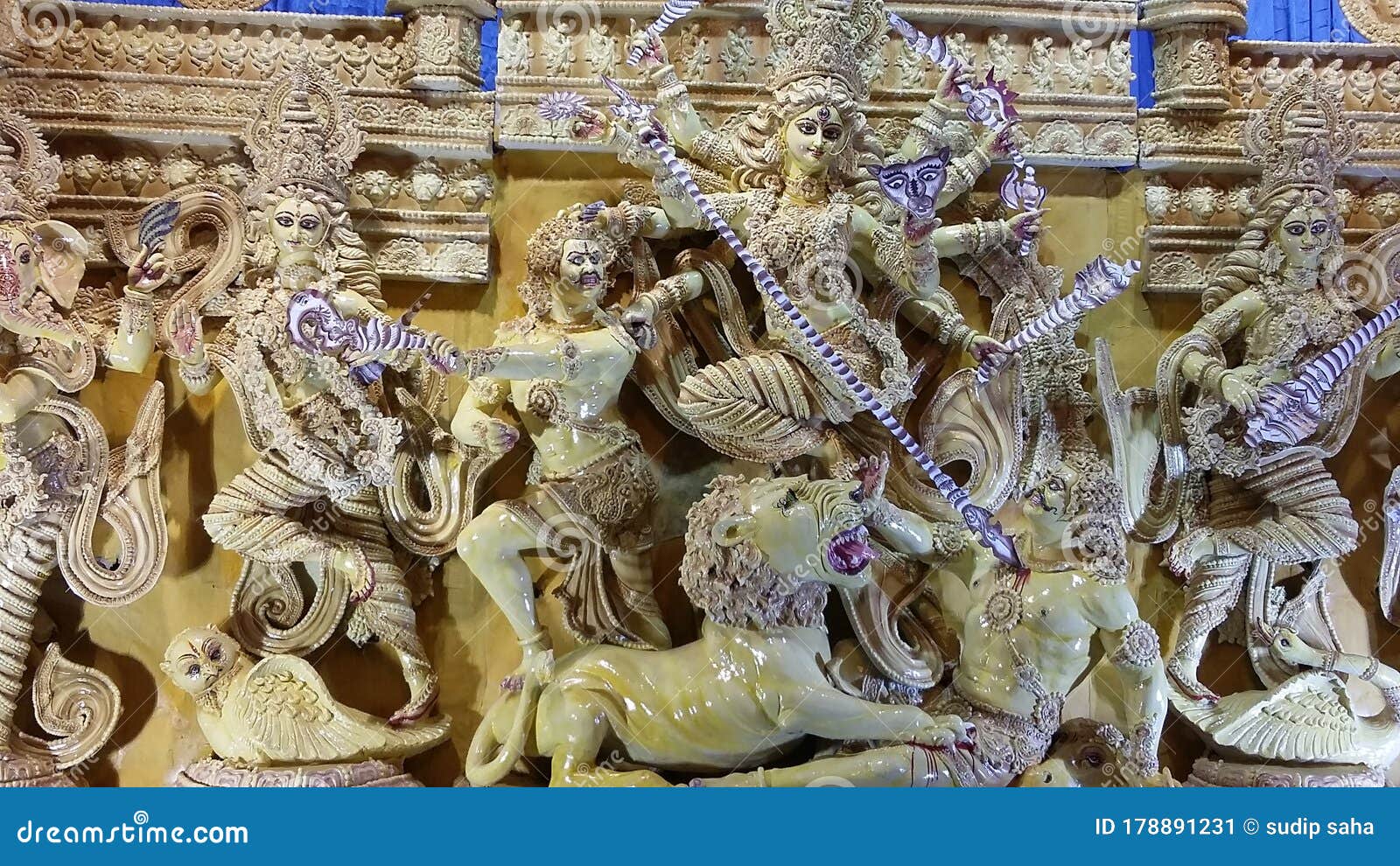 Lord durga statue stock image. Image of mythology, statue - 178891231