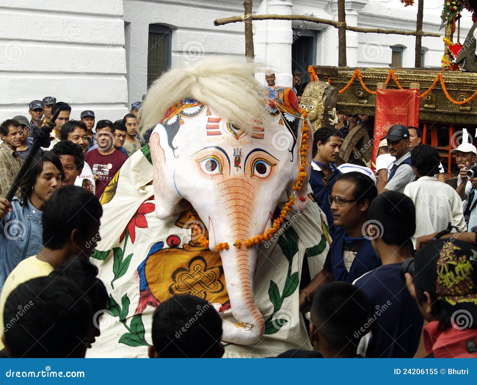Lord Ganesh Dancing in Indra Jatra Editorial Image - Image of kathmandu ...