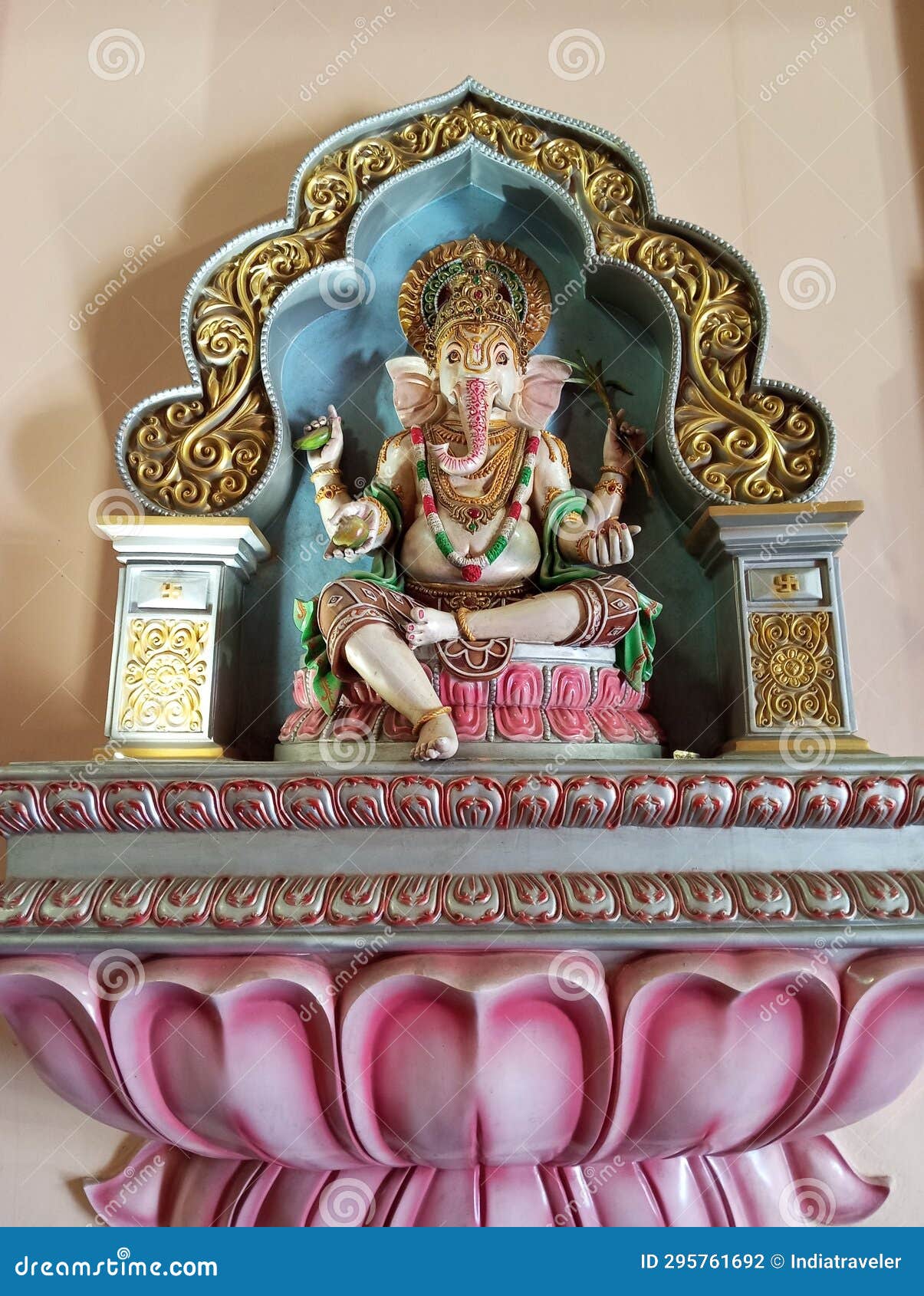 Lord Ganesh stock photo. Image of india, temple, peace - 295761692