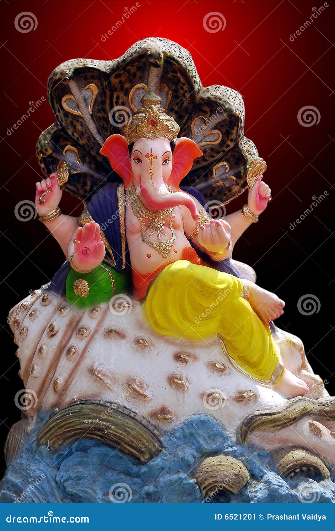 Lord Ganesh in Role of Lord Vishnu Stock Image - Image of vishnu, lord ...