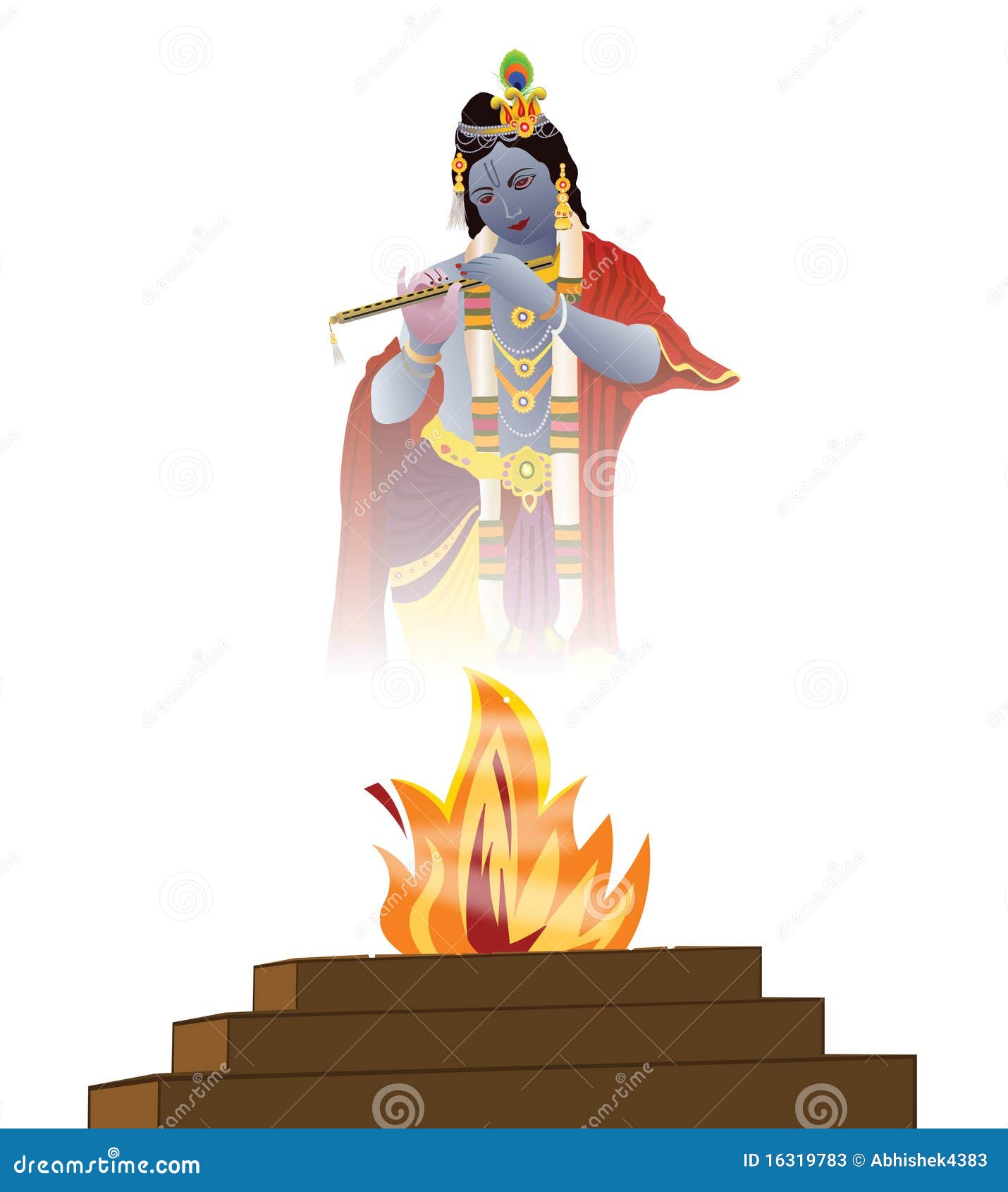 Lord Krishna Stealing Makhaan In Janmashtami Vector Illustration ...