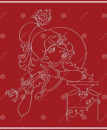 Lord Krishna stock illustration. Illustration of kanha - 6285641