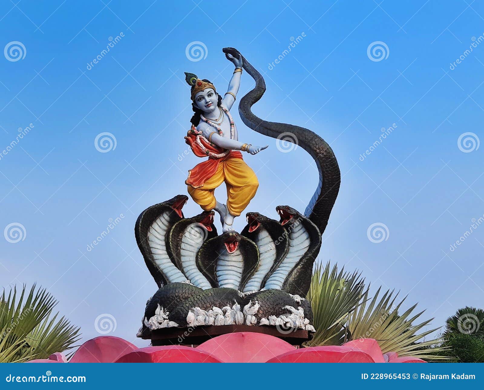 Lord Krishna . Krishna Killed Big Snake Called As Kalika Stock Image ...