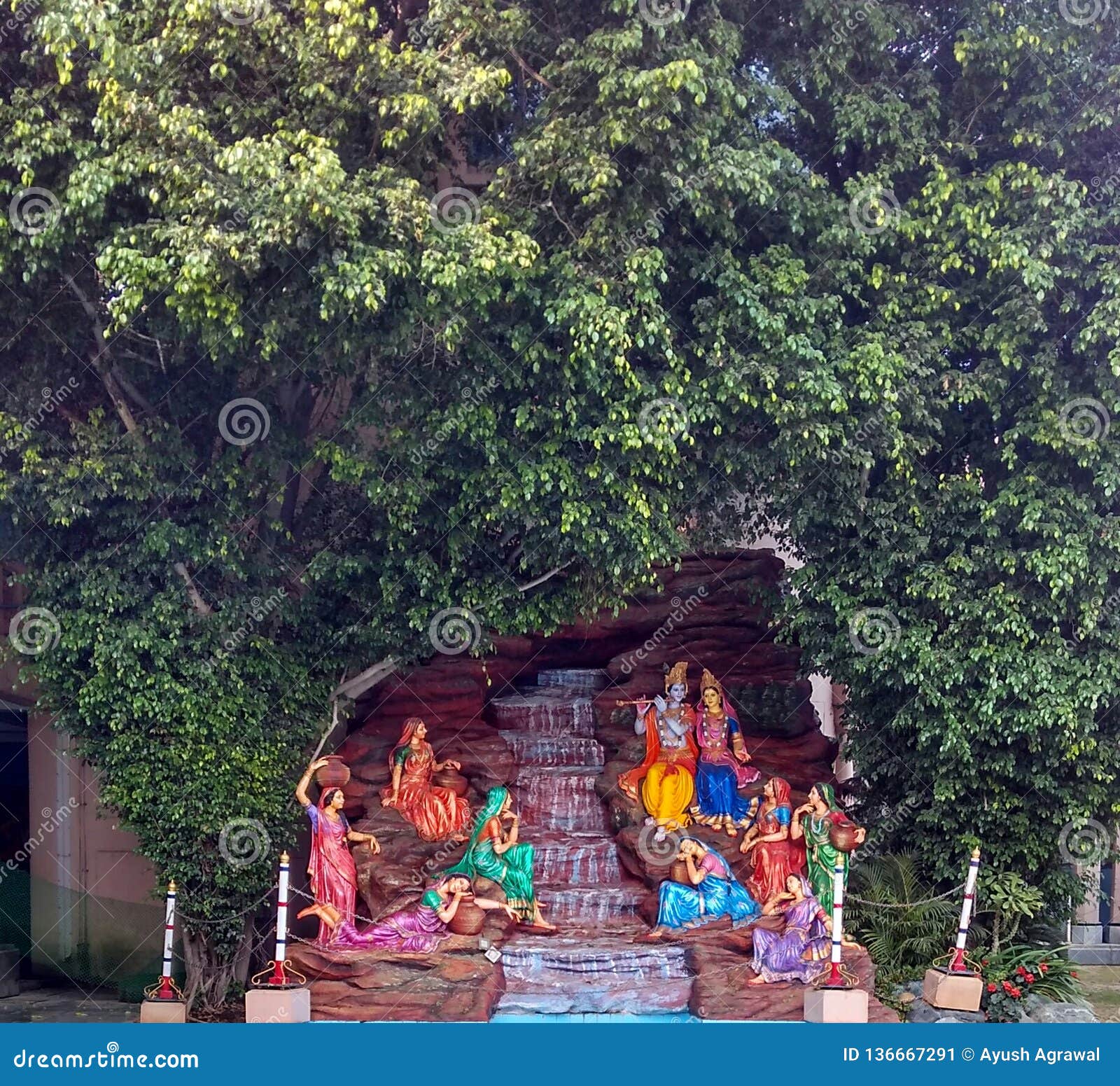 Lord krishna and radha stock image. Image of sitting - 136667291