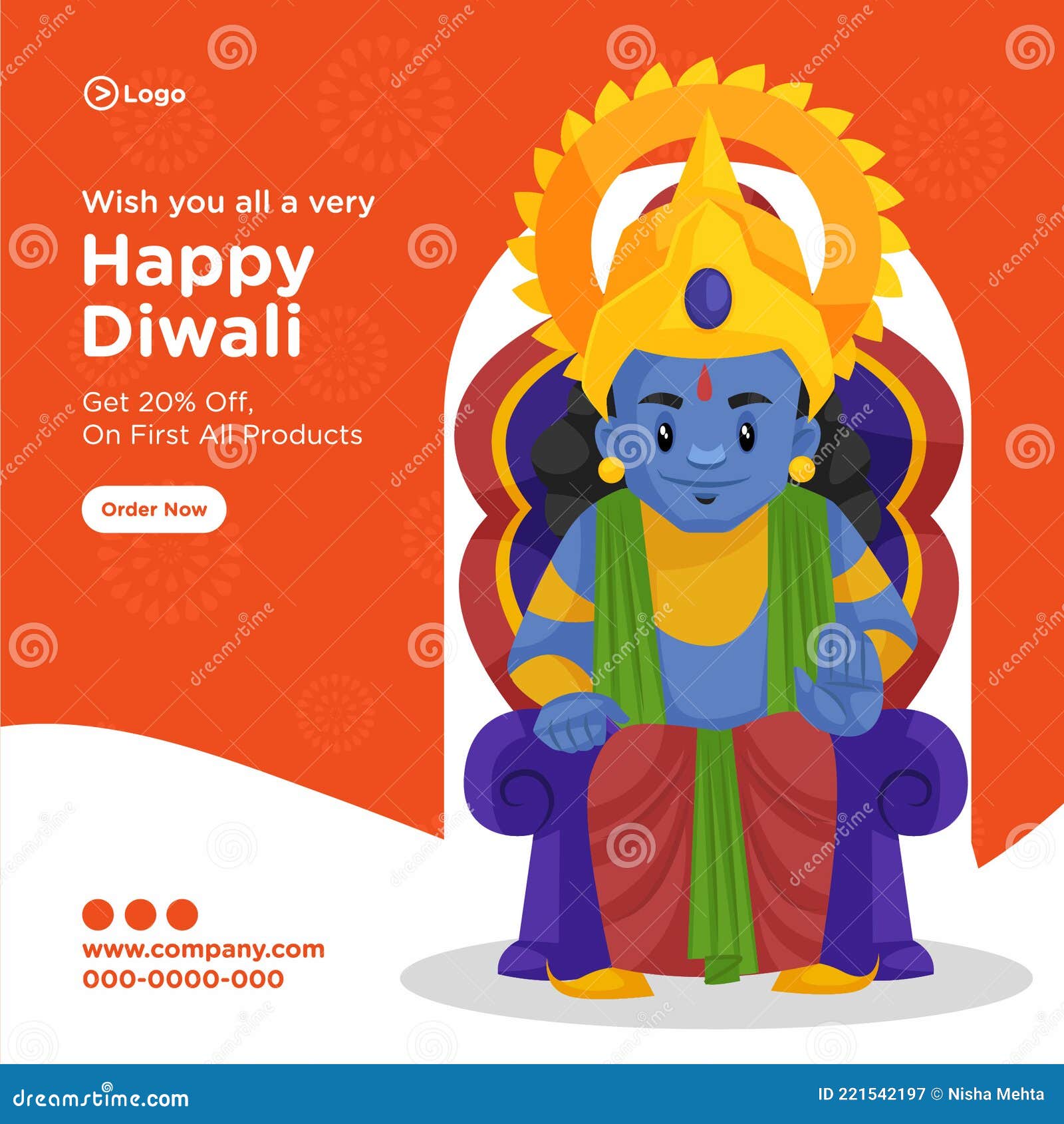 Lord Rama banner design stock vector. Illustration of avatar - 221542197