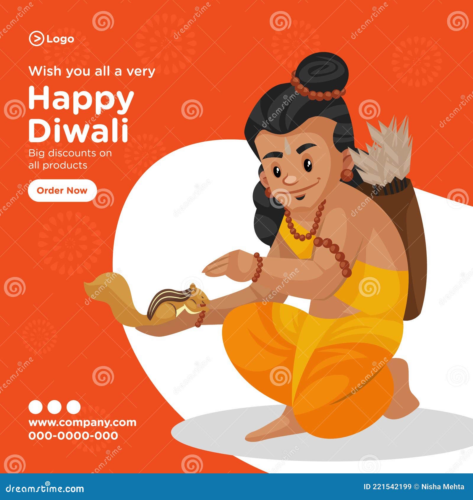 Lord Rama banner design stock vector. Illustration of forest - 221542199