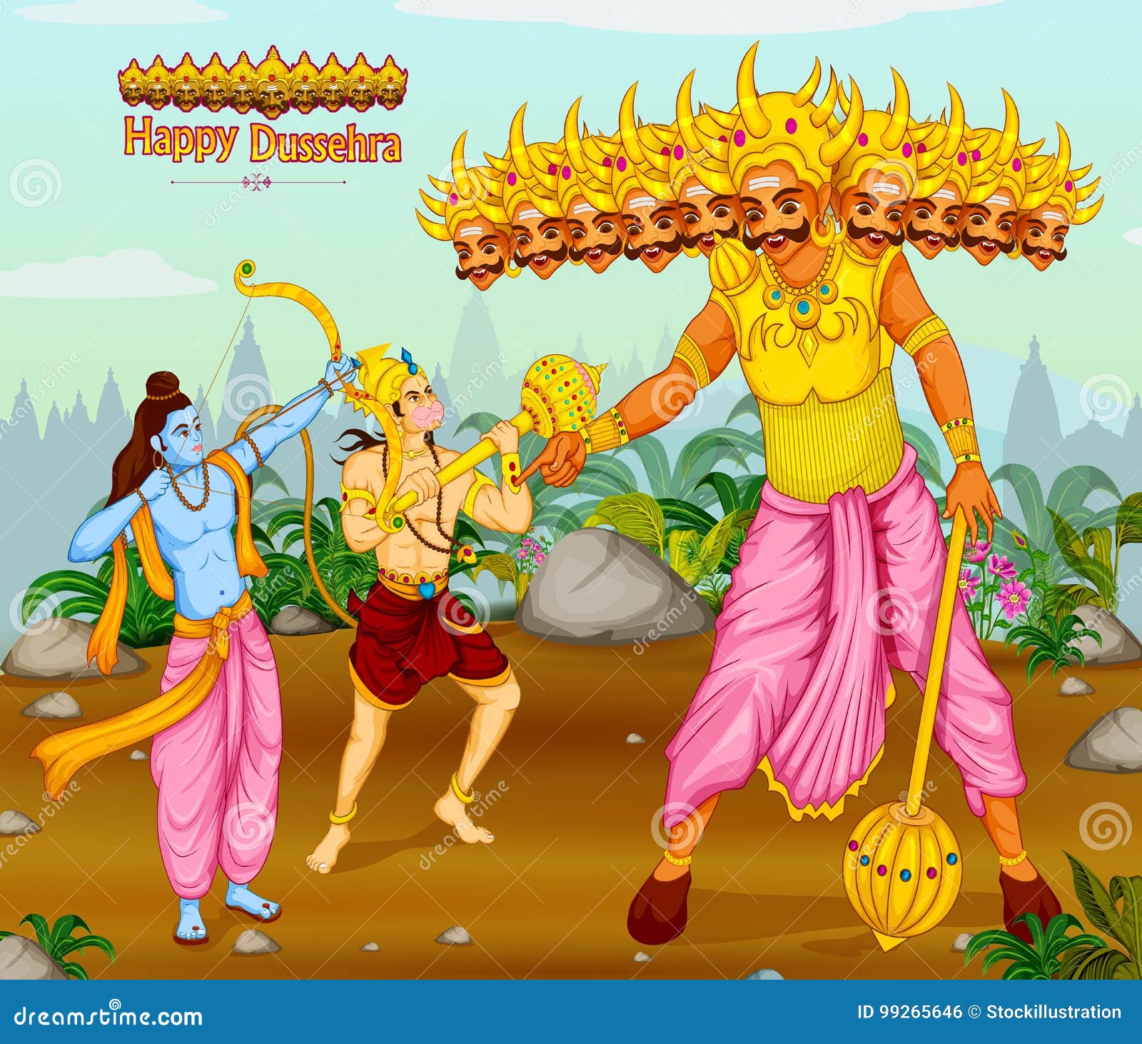 Lord Rama Killing Ravana during Dussehra Festival of India Stock Vector ... Lord Rama Killing Ravana during Dussehra Festival of India Stock Vector ...