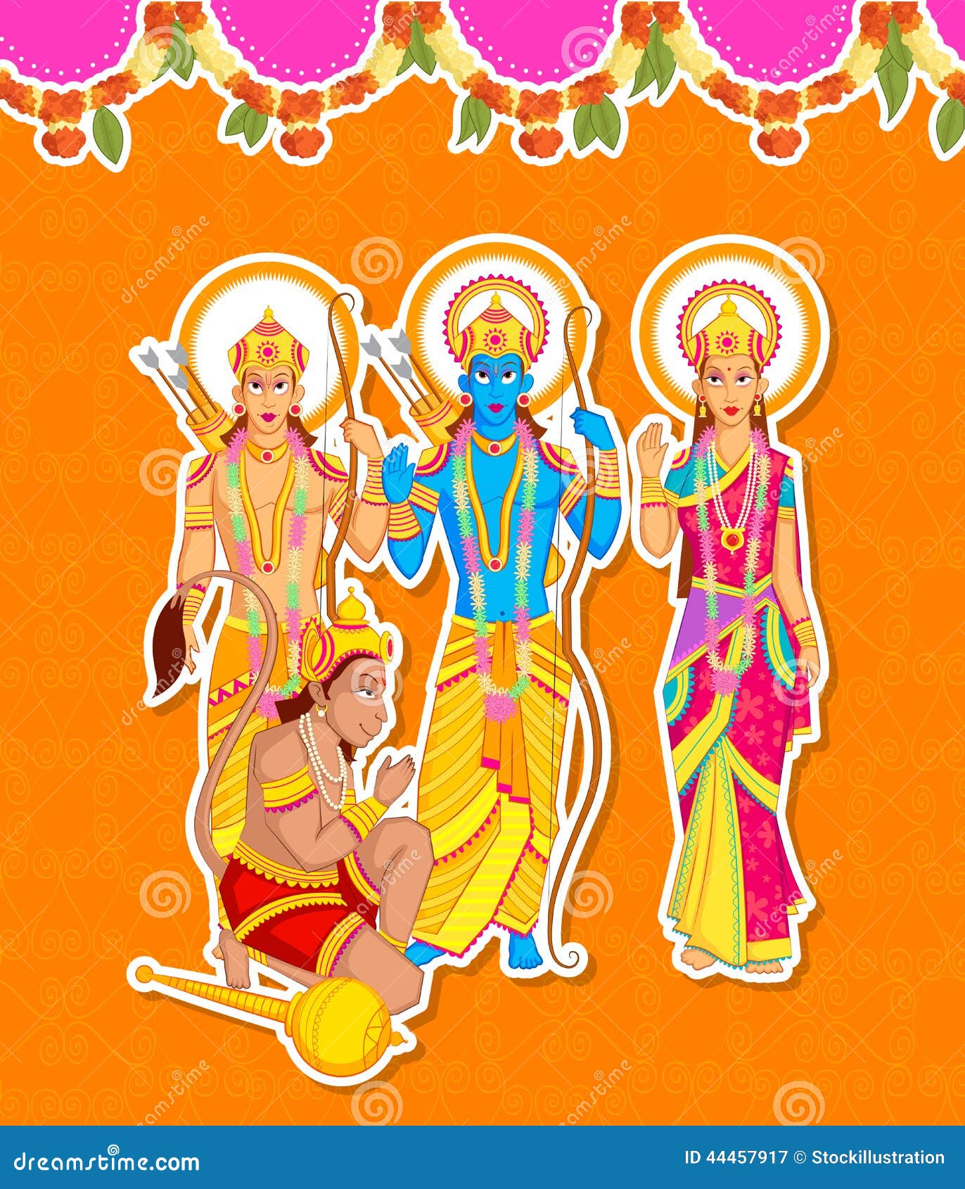 Lord Ram And Sita In Ram Darbar For Dussehra Navratri Festival Of India ...