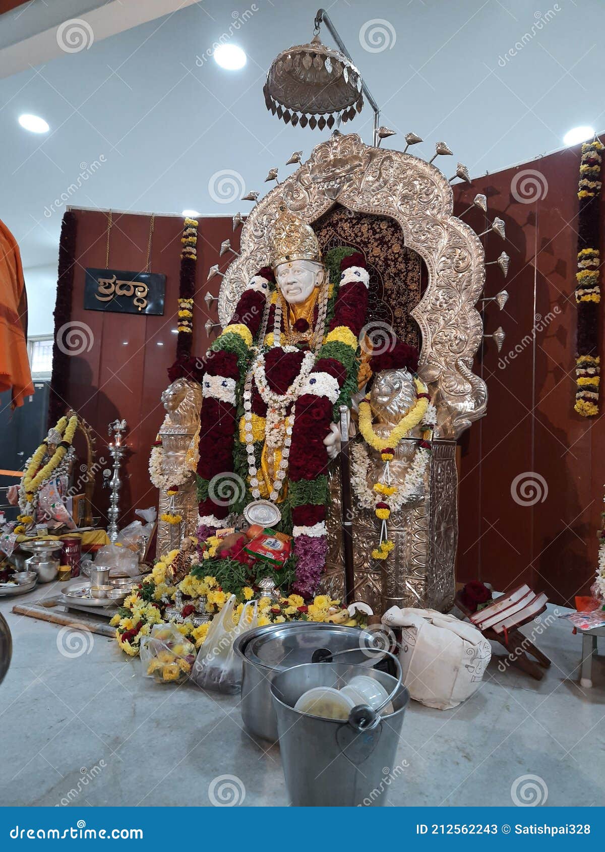Indian God Saibaba Temple In Panvel Vakadi Location.. Royalty-Free ...
