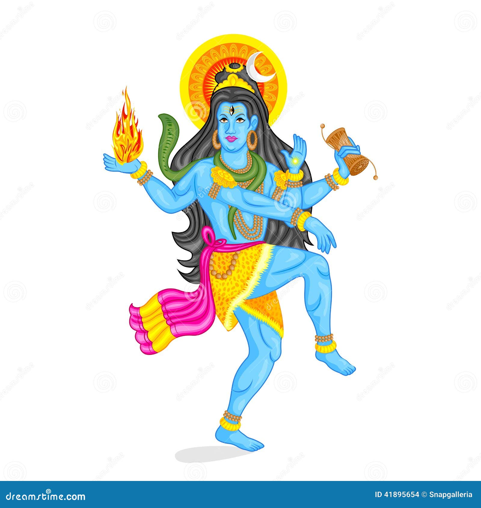 Lord Shiva And Parvati Hindu Wedding Card Design Element. Drawing Of ...