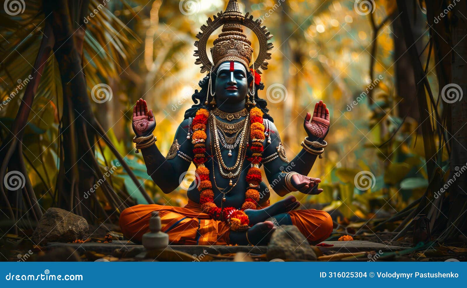 Lord shiva in the forest stock photo. Image of floor - 316025304