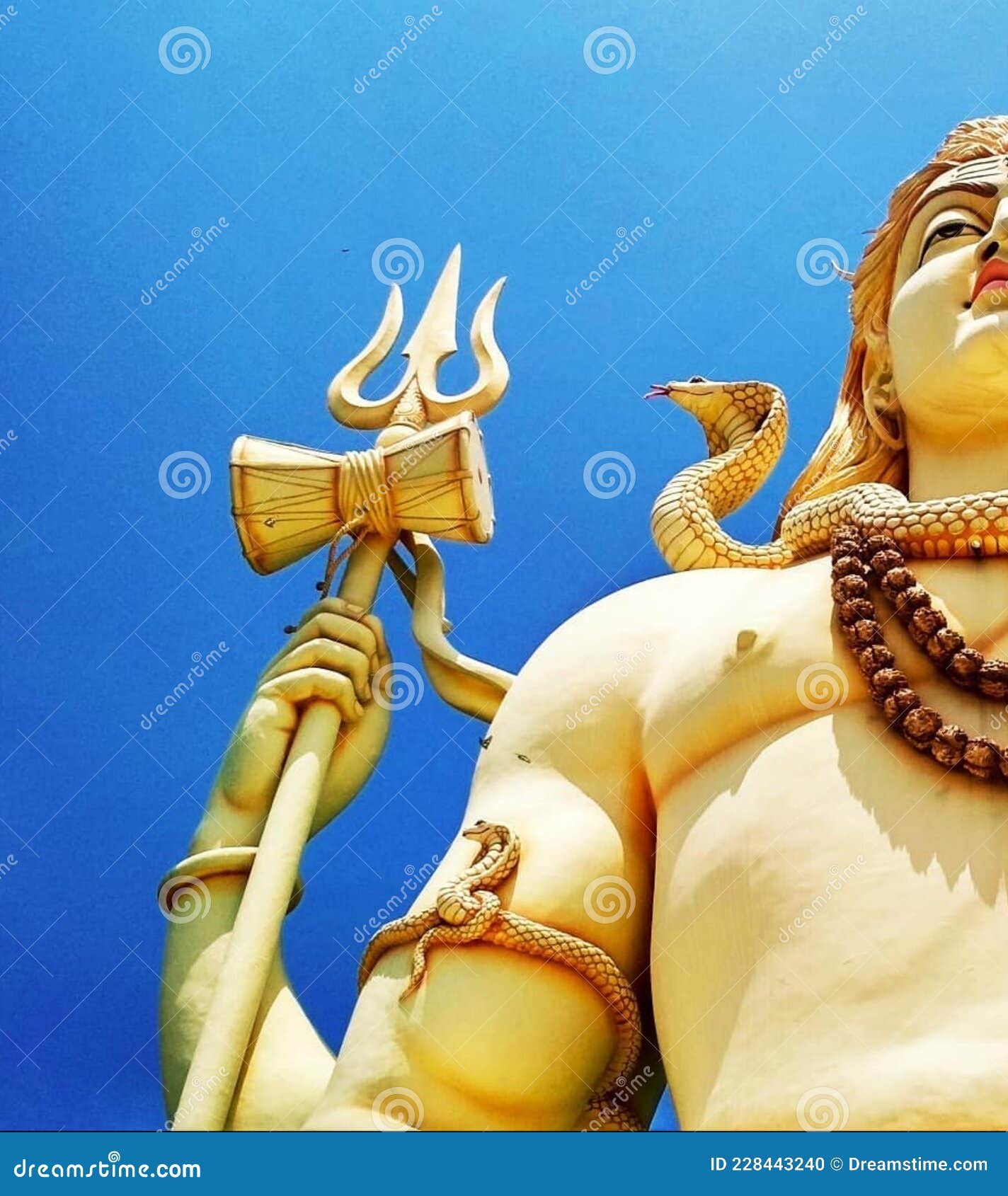 Lord shiva half statue stock photo. Image of snake, statue - 228443240
