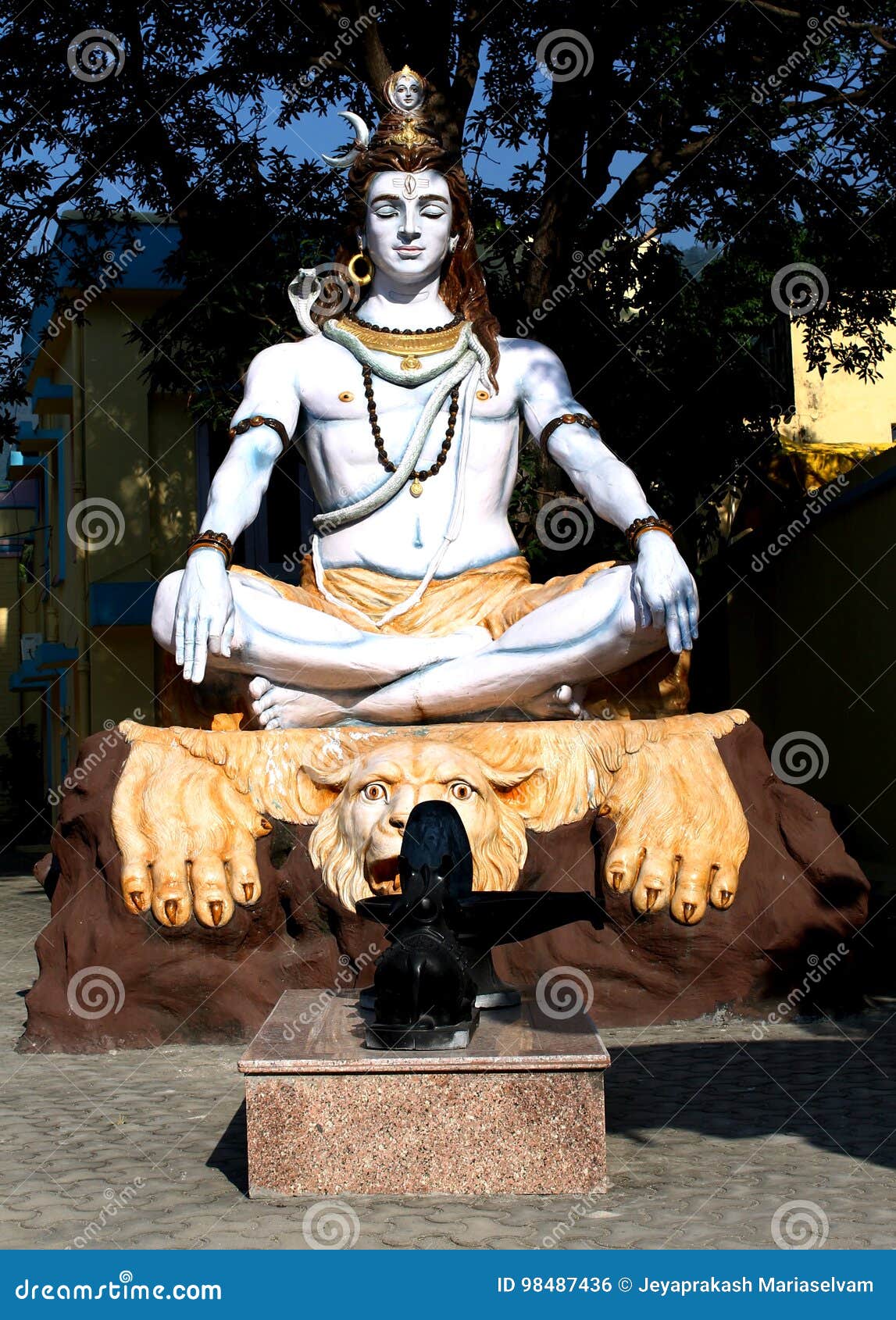 Lord Shiva Na Pose Meditativo Foto de Stock - Imagem de shiva, deus ...